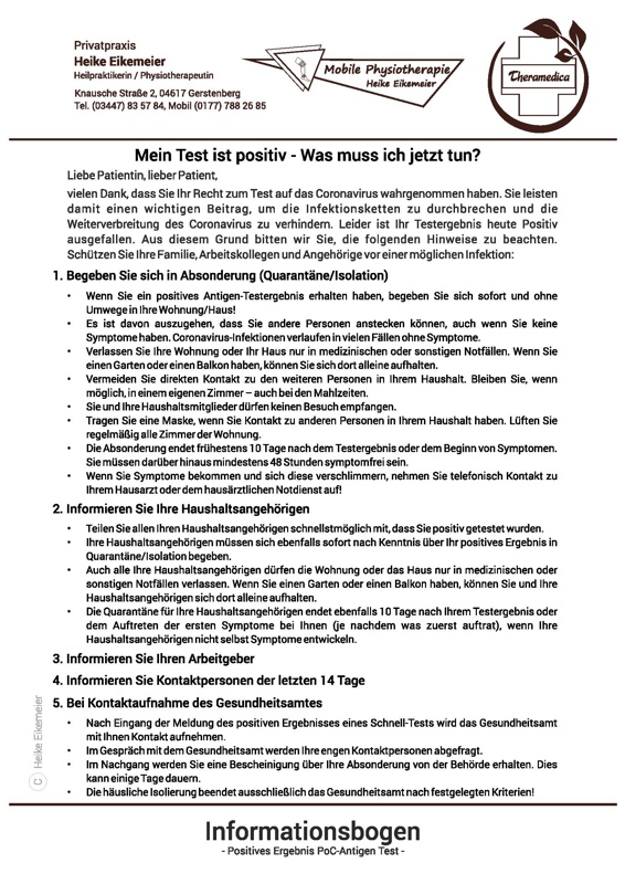 Formulare und Patienteninformationen der Praxis Theramedica
